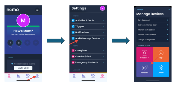 How to set-up a Nomo Pendant – Nomo Smart Care