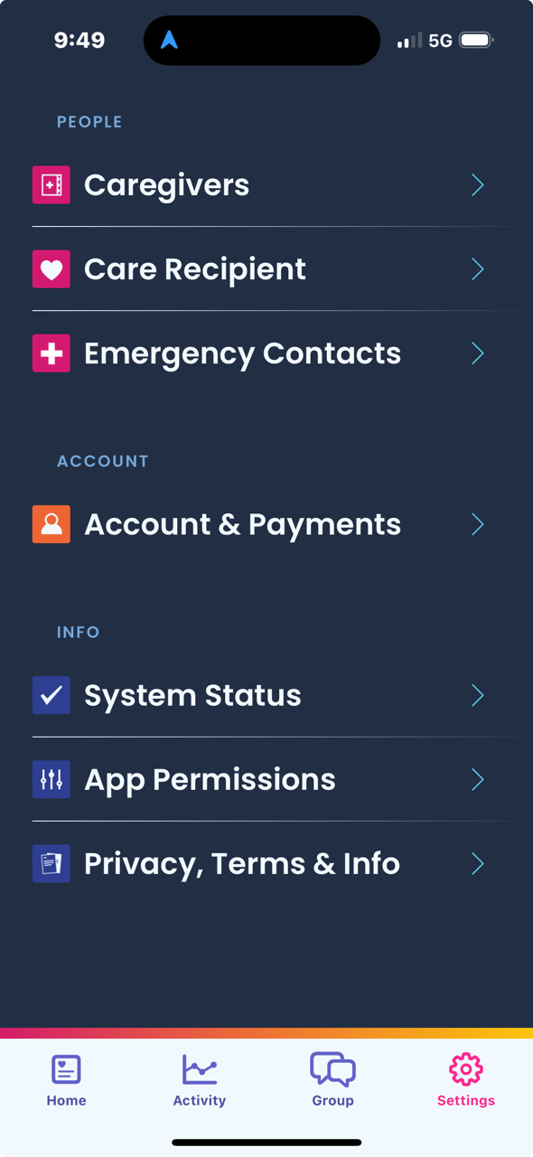 Locate Mom (Care Recipient) – Nomo Smart Care